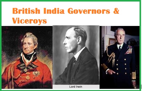 British India Governor Generals and Viceroys-GK Questions - PSC GKLokam
