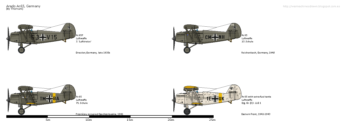 War Machines Drawn: Arado Ar.65 - Training and wartime users
