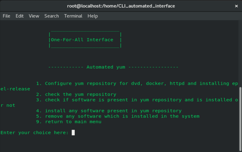 Automation Using Python Menu Driven Program