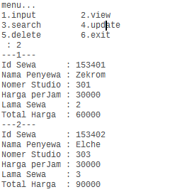 Modul Java Virtual Function : Program Sewa Studio - Mikamerah Blog