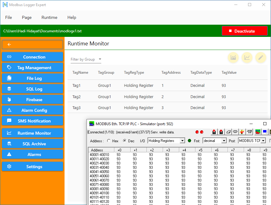 Modbus Logger Expert - HadiSCADA
