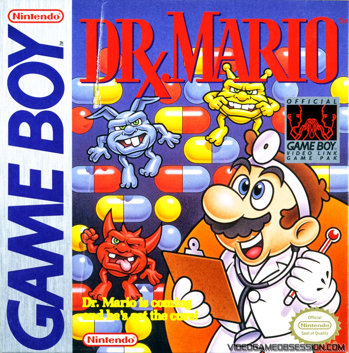 Portada Dr Mario para Game Boy | It's me, Mario