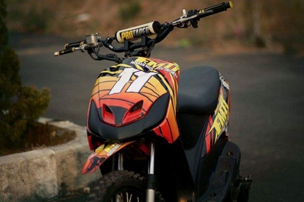Modifikasi Matic Trail Yamaha Mio Dan X-Ride Biar Nampak Lebih Kekar ...