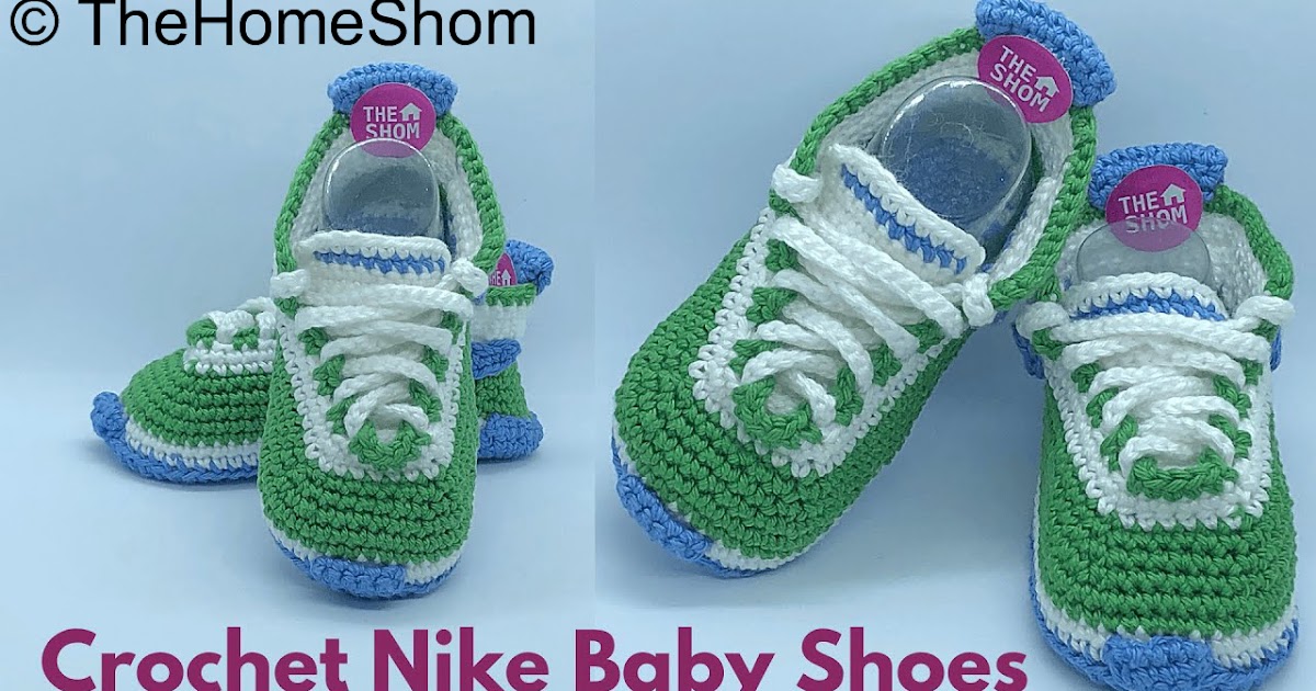 Crochet nike baby booties, sneakers, shoes, converse, tennis shoe, how ...