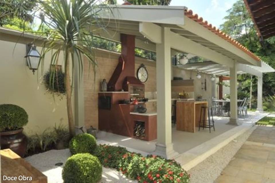 ÁREA COM CHURRASQUEIRA RÚSTICA: 33 IDEIAS PARA TE INSPIRAR