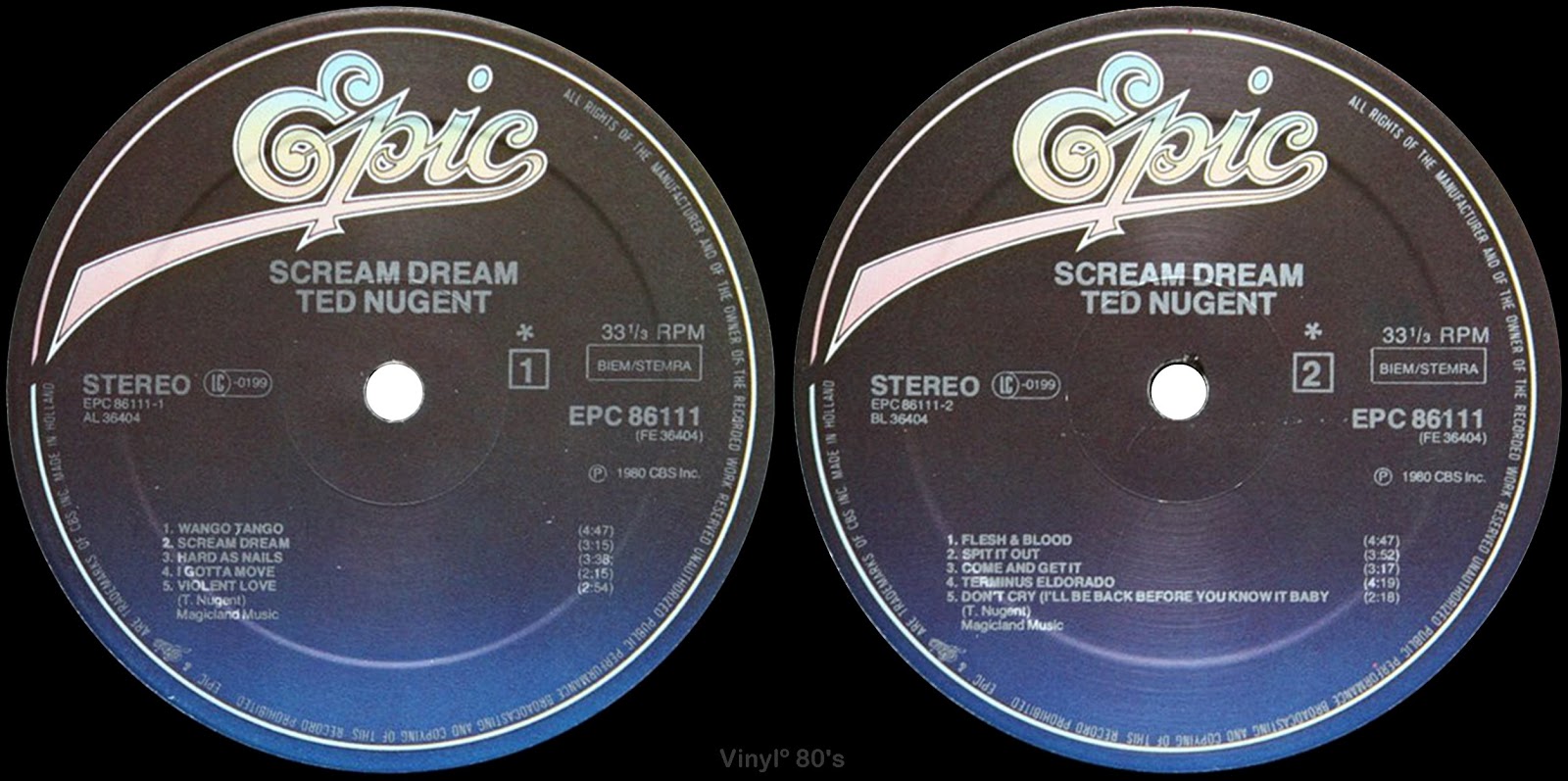 1980 Scream Dream - Ted Nugent - Rockronología