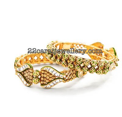 Antique Gold Bangles - Jewellery Designs