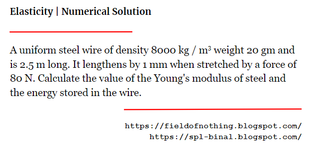 A uniform steel wire of density $8000\;kg\;m^{-3}$ weight $20\;gm$ and ...