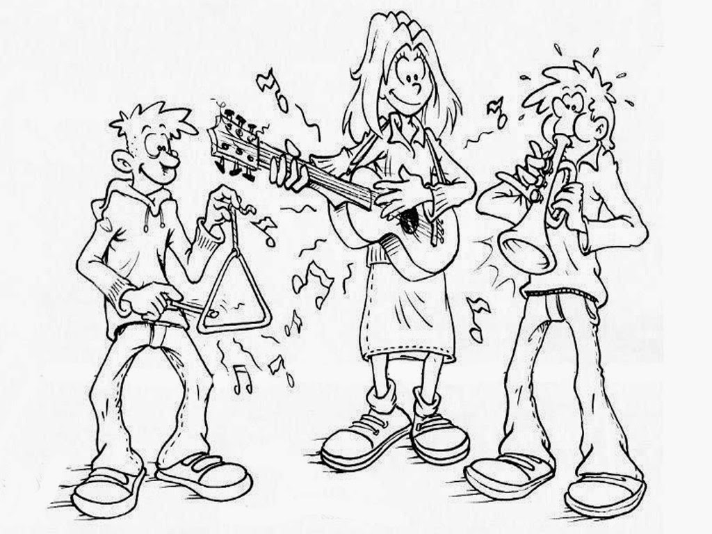 Motown Musicians Coloring Page Coloring Pages