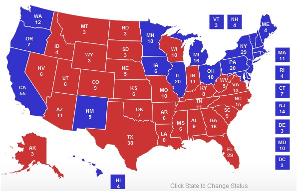 Based on Actual Math: Election Model: Most Likely Outcomes