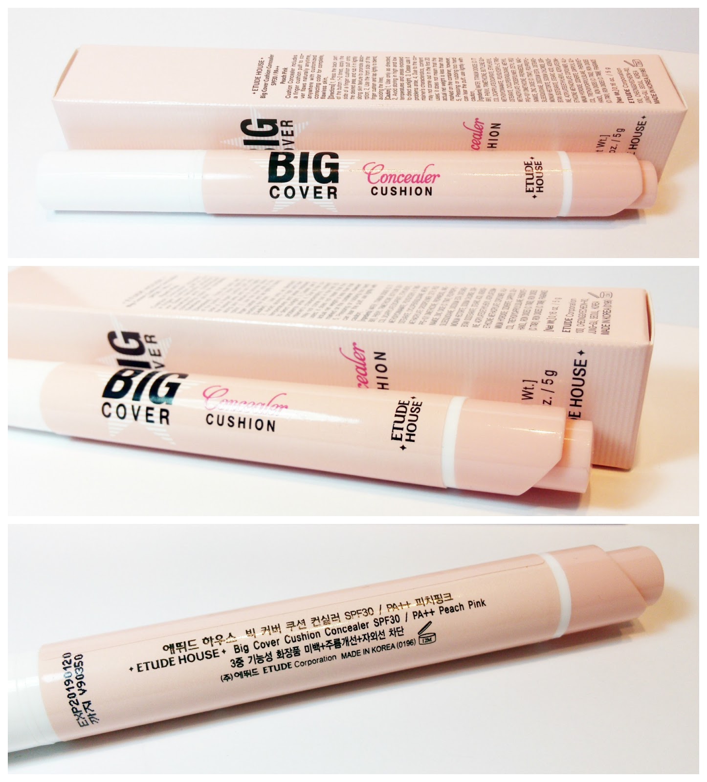 [Etude House] Big Cover Concealer Cushion #Peach Pink | Korean Beauty Dream