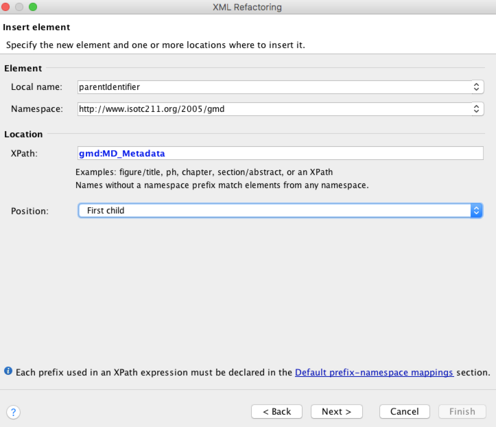 Inserting a New Element into an XML File Using Oxygen Inserting a New Element into an XML File Using Oxygen