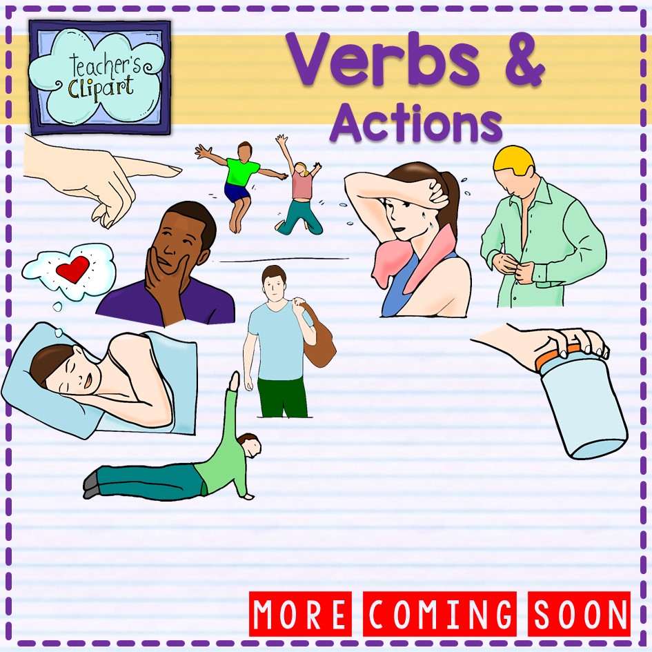 Teacher´s Clipart: Verbs Clipart with a freebie