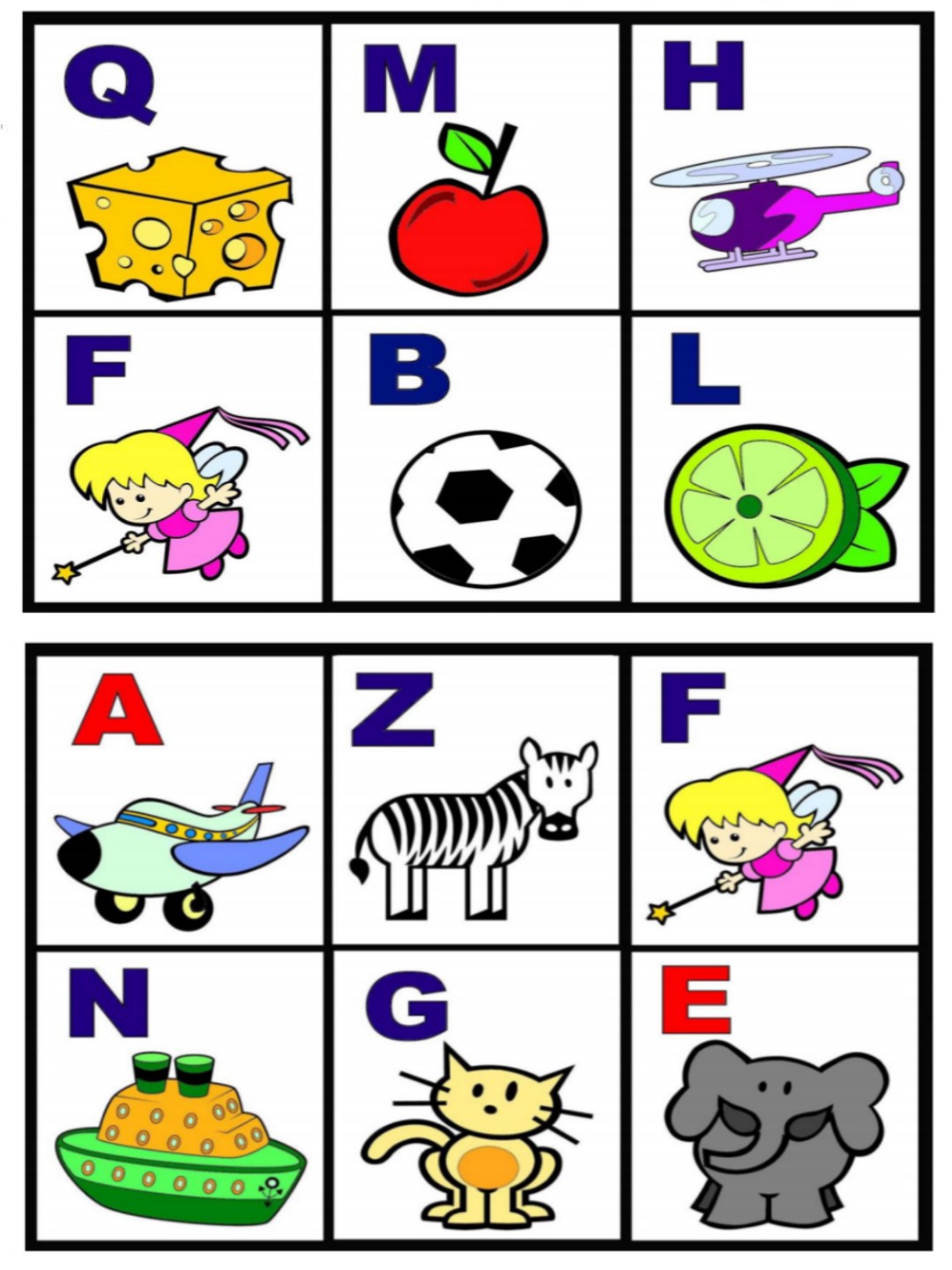 Cartelas de bingo para trabalhar as letras do alfabeto... ~ estante da ...