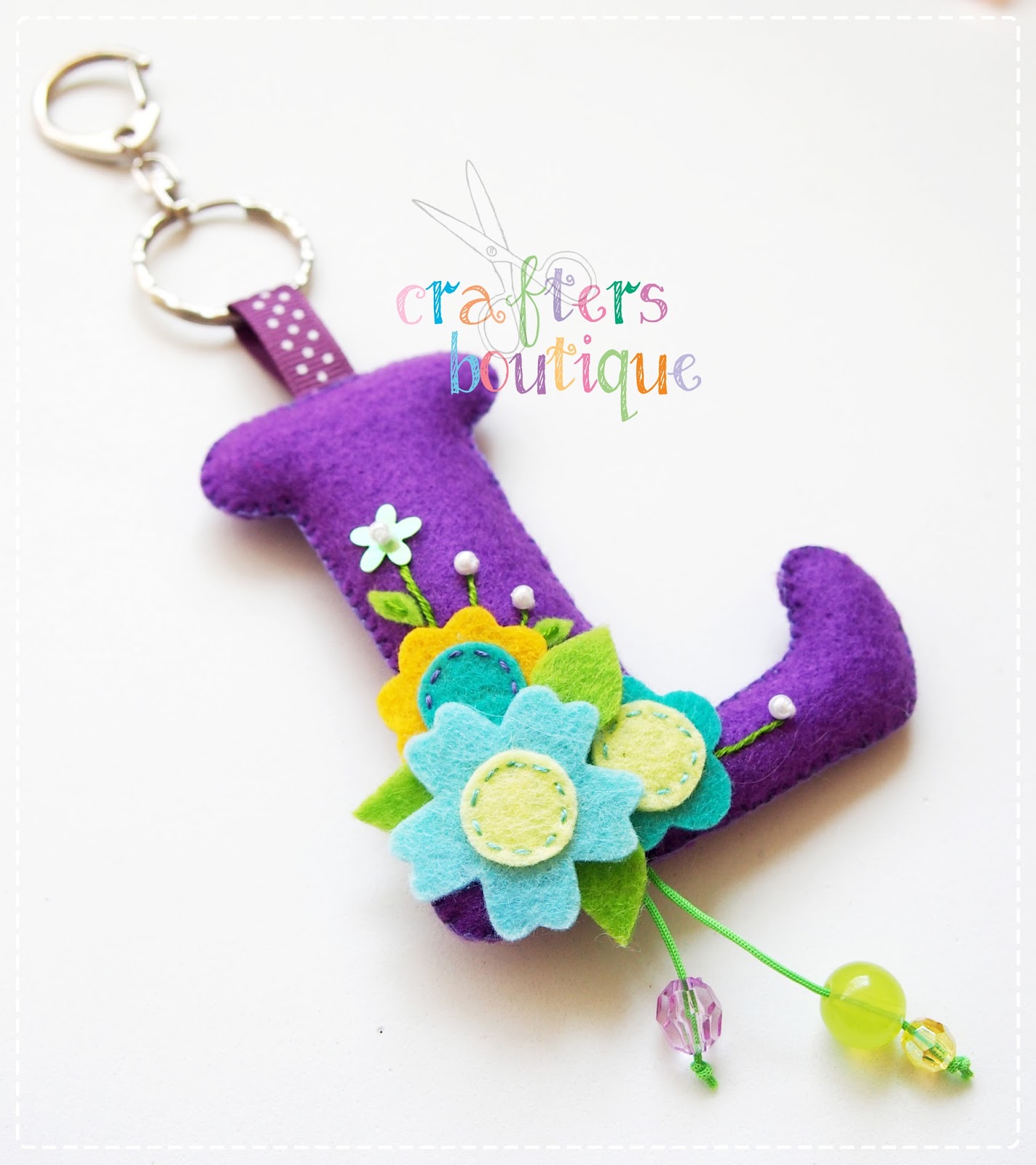 Crafters Boutique: Felt Monogram Keychains