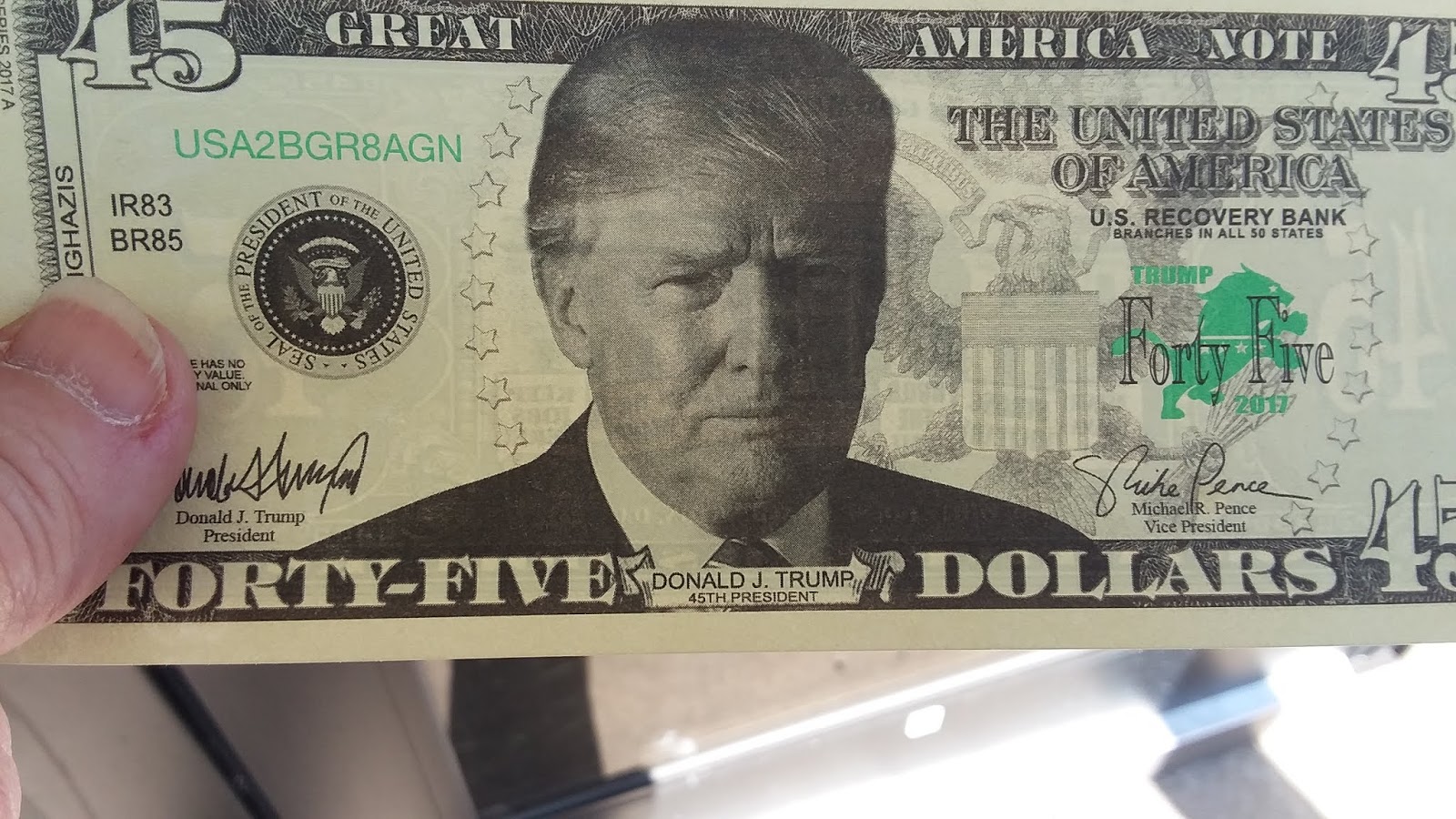 ozarkcastle, MY Creative Side: 45 dollar bill