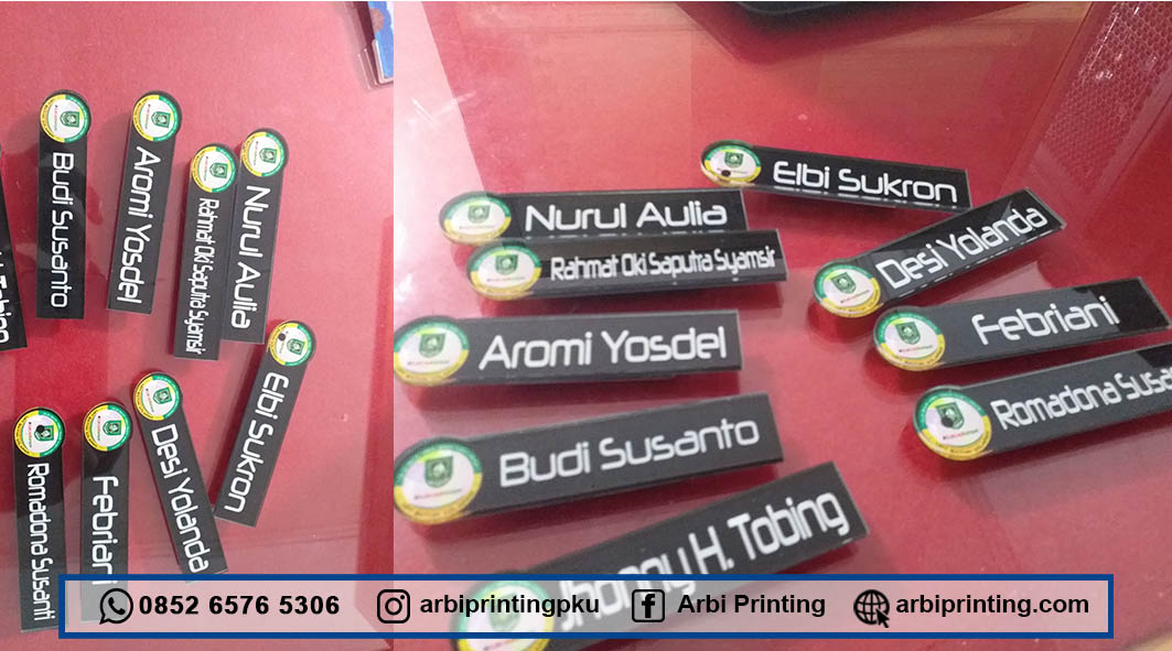 CETAK NAMETAG MURAH PKU - Arbi Printing - Web Shop