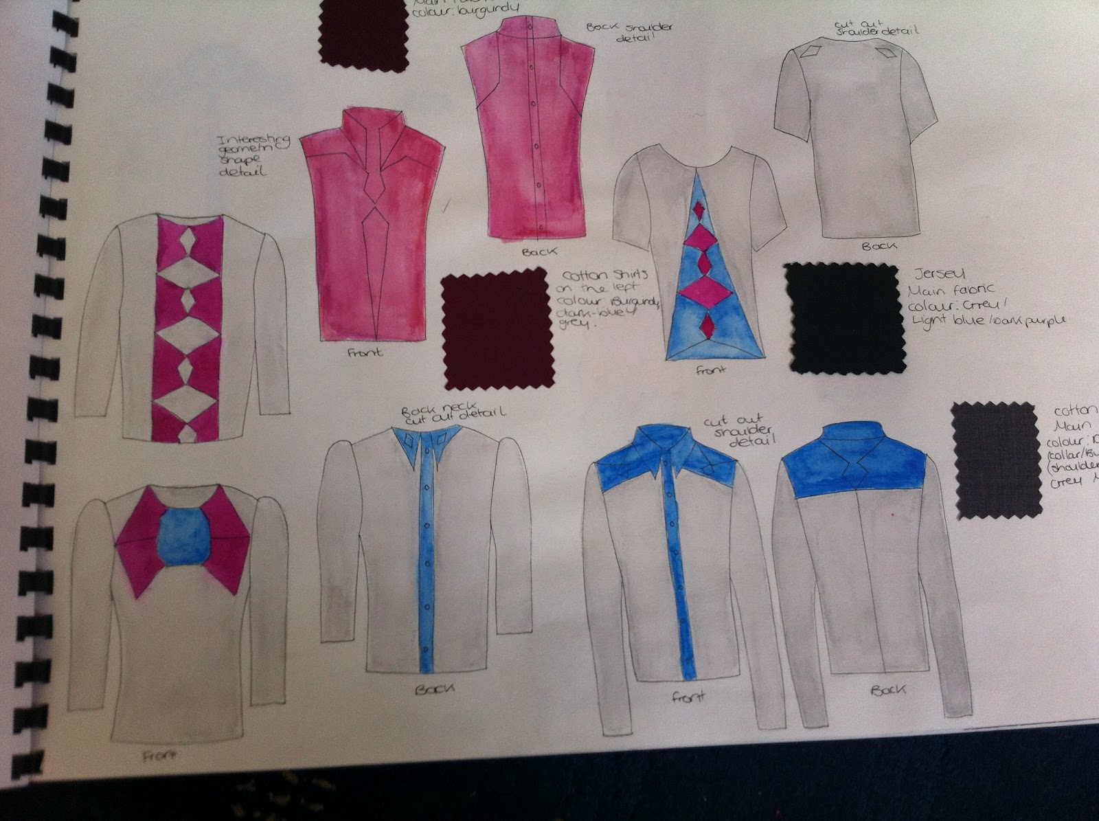 Fashion diary: Year 2 Application of Design: Design Development