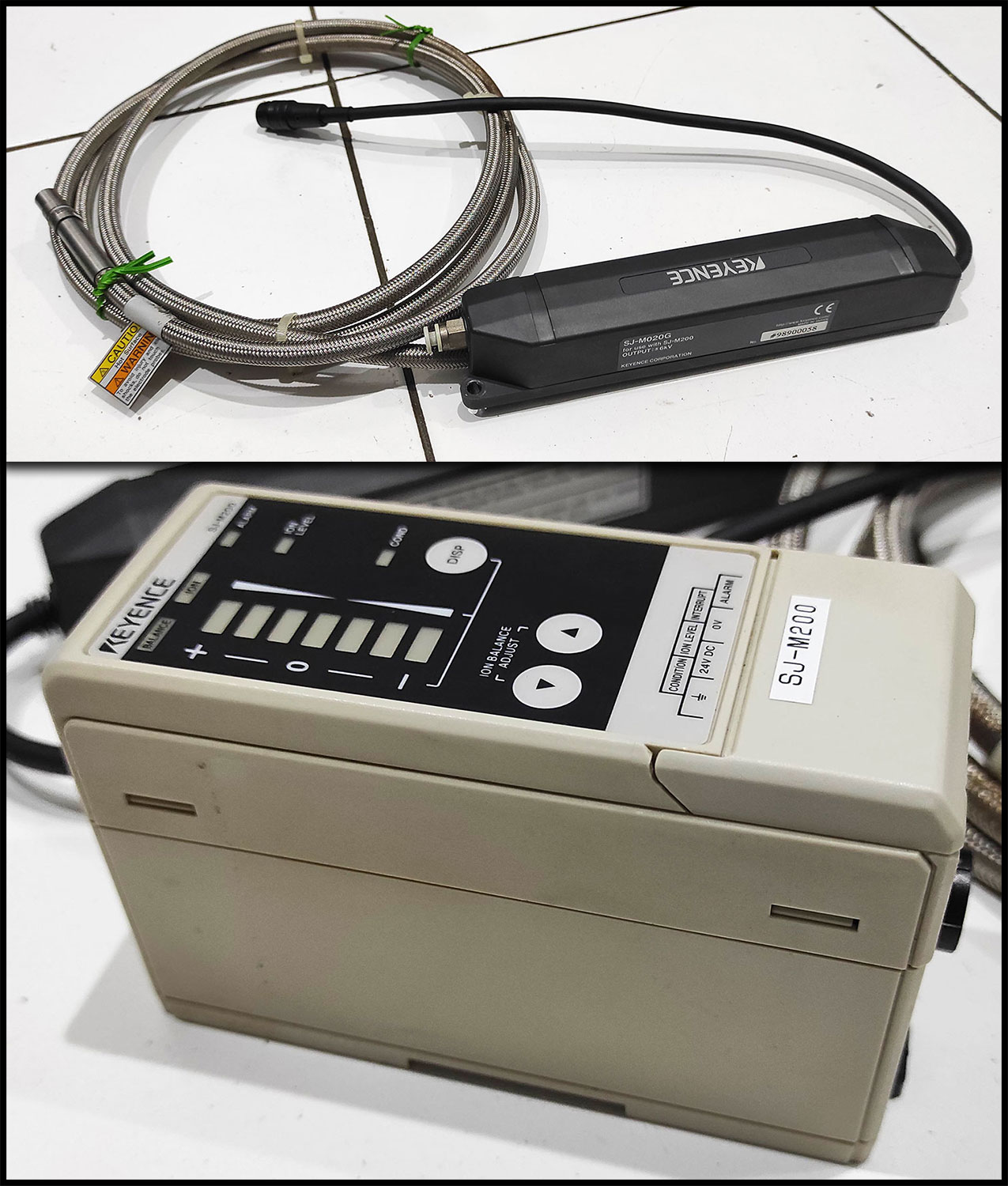 2nd MACHINE: Keyence probe static elimination set probe SJ-M020G ...