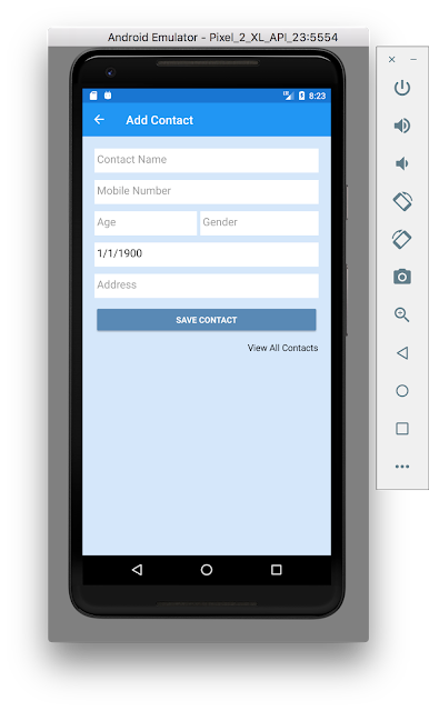 Above UI screen is for AddContactView. So ViewModel should have below ...