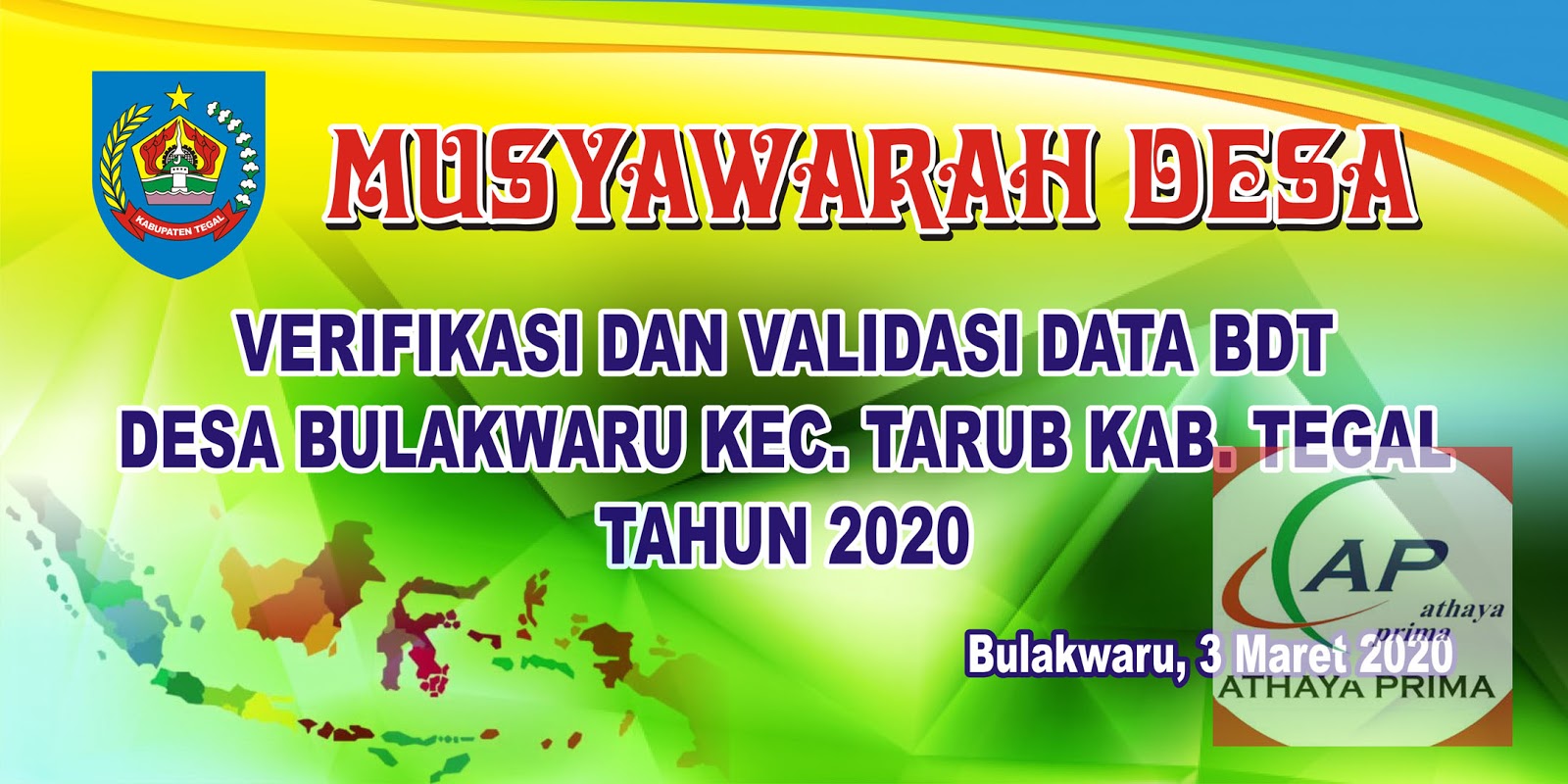Banner Musyawaroh Desa Musdes Tahun 2020 - Athaya Prima