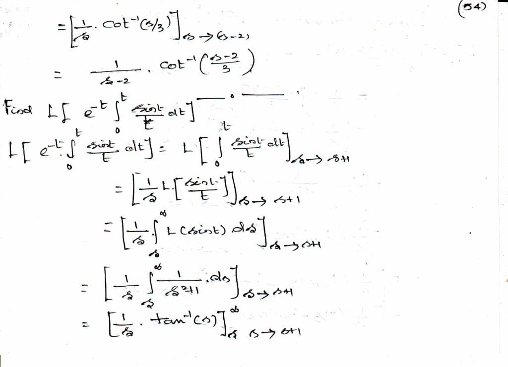 TPGIT - MATHEMATICS: Laplace transform of integrals-Evaluation of ...