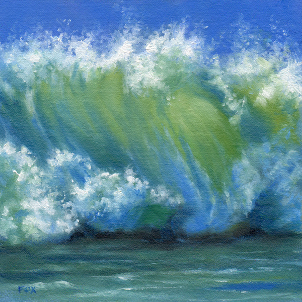 Barbara Fox Art Studio: WAVE oil painting