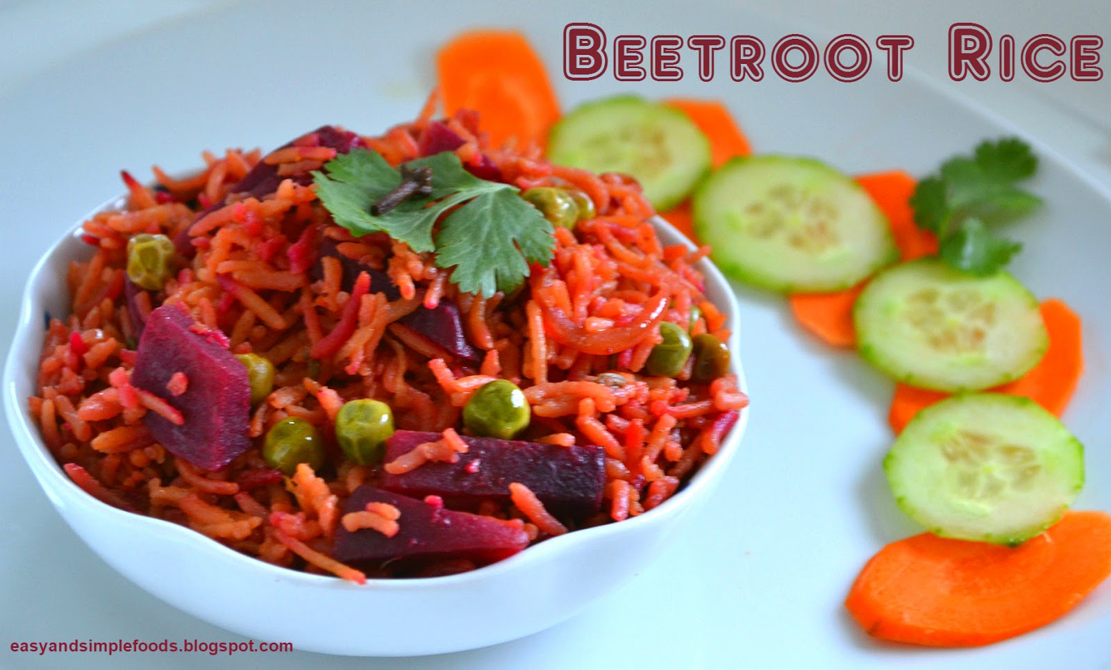 easy and simple foods: Beetroot Rice