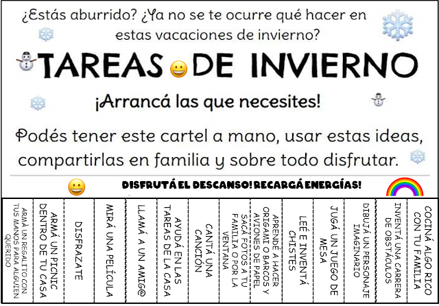 Primer Grado 2021: Vacaciones de invierno: ¡actividades para disfrutar ...