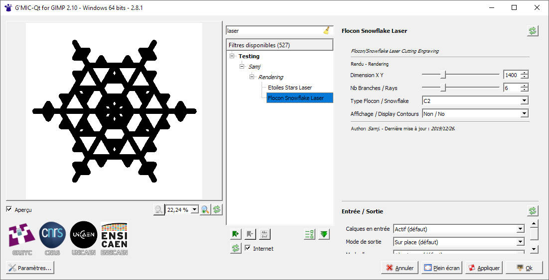 samj Créations: S'amuser avec G'MIC-GIMP : Découpes Laser