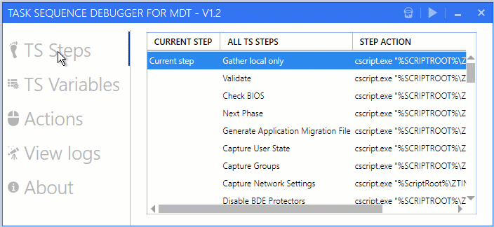 Task Sequence Debugger for MDT - V1.2 | Syst & Deploy