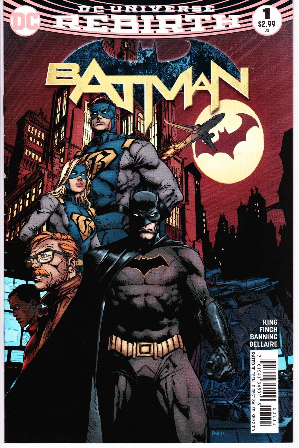 Atomic Robot News: Batman #1 Variant Cover C DC Rebirth September 2016 ...