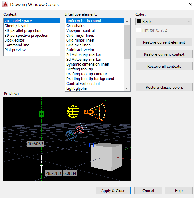 How to change the visual styles in Autocad current to any visual style?