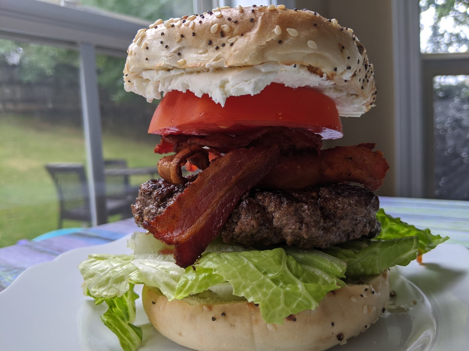 Everything Bagel BLT Burger for #BurgerMonth