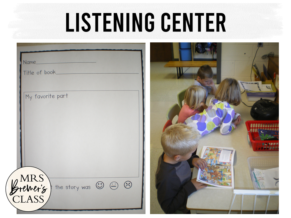 Literacy Center Activities for Kindergarten | Mrs. Bremer's Class