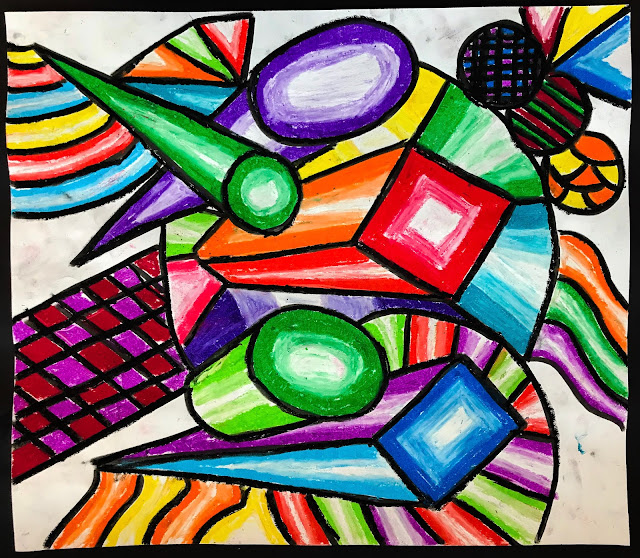 Paintbrush Rocket: 5th Grade - One Point Perspective Abstracts inspired ...