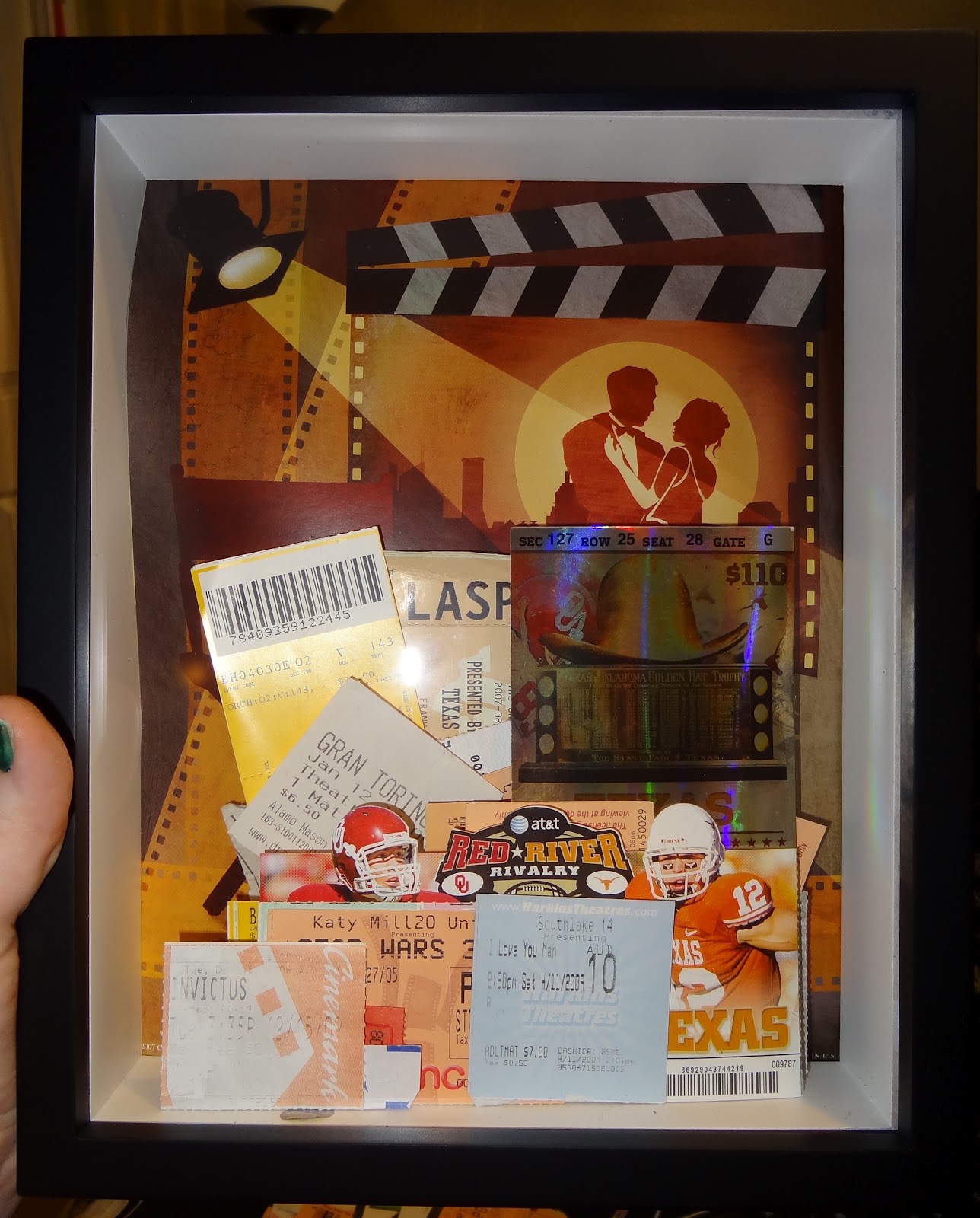 Adventures in LalaLand: DIY: Movie Ticket Shadow Box