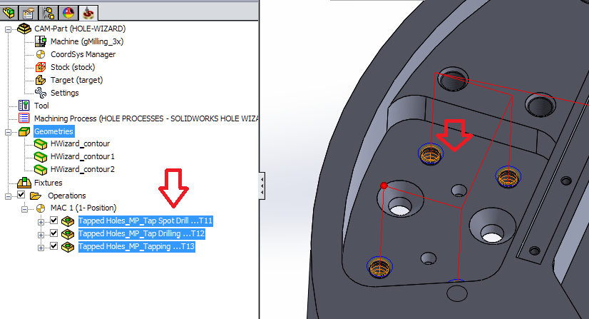 @iNSolid: การทำโปรแกรม CNC เจาะงาน จาก Hole Wizard by SOLIDWORKS + SOLIDCAM