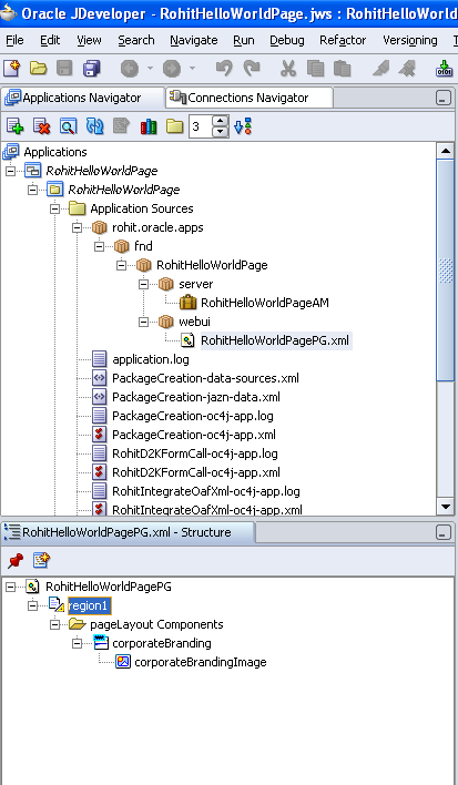 Oracle Applications Blog Part2 Creating A Simple Hello World Page In Oaf