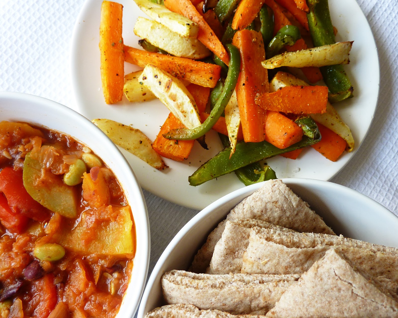 Chili veg pitta pockets | including cake