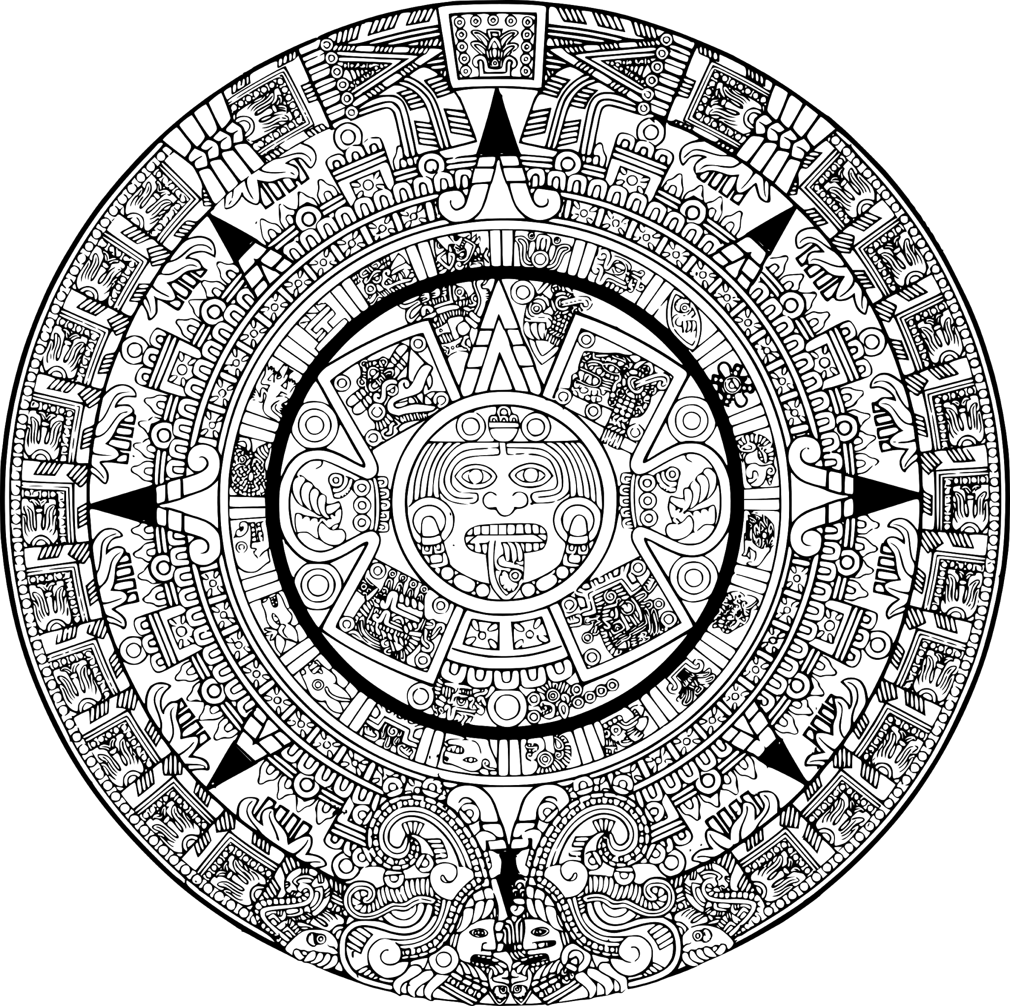 Aztec Coloring Pages - Fun Coloring