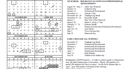 Mrs. Frazier's Class: District Calendar 2019-2020