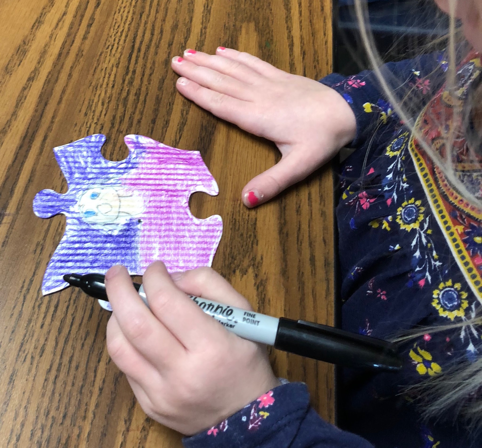 Mrs. Harris' art room: kindergarten self portrait puzzle pieces