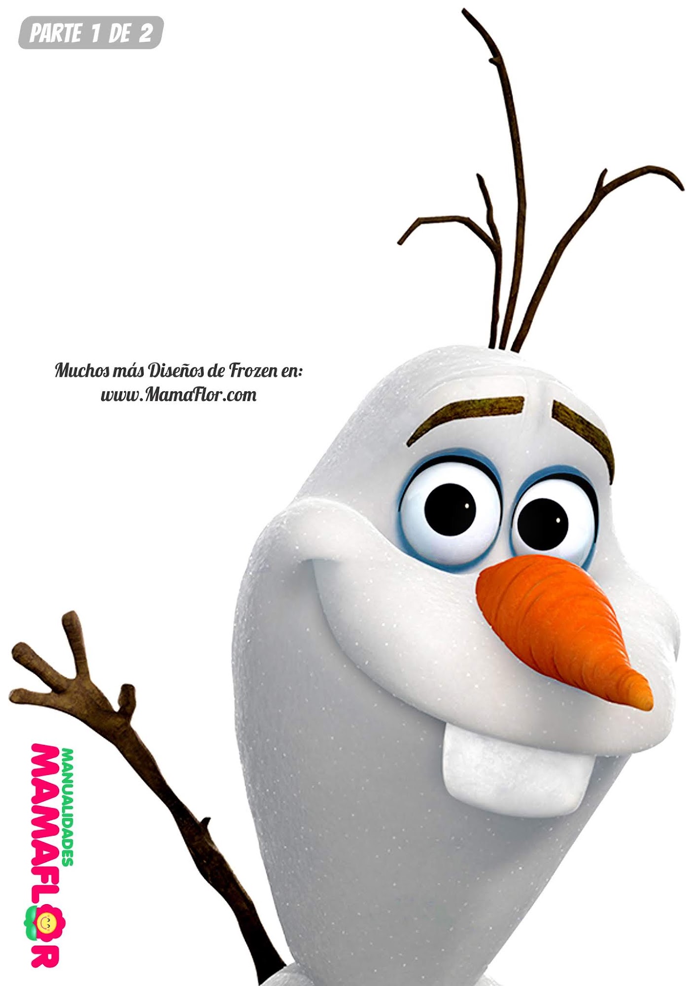 Centro de Mesa OLAF de Frozen para imprimir (parte 1) - MamaFlor.com