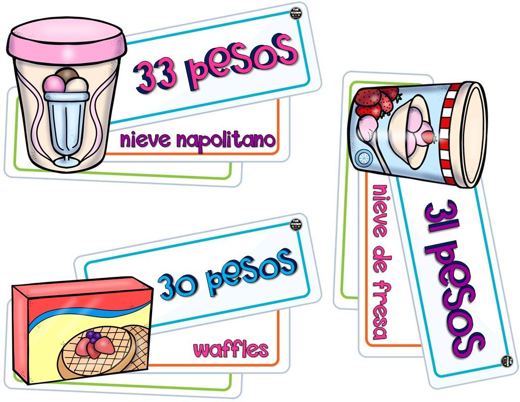 21 imágenes con tres precios cada una para trabajar precios, conteo y ...