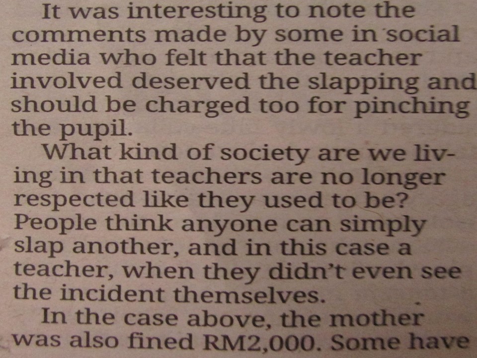 SJKC BUKIT BERUANG: 剪报: LOOK AT THINGS IN AN OBJECTIVE MANNER