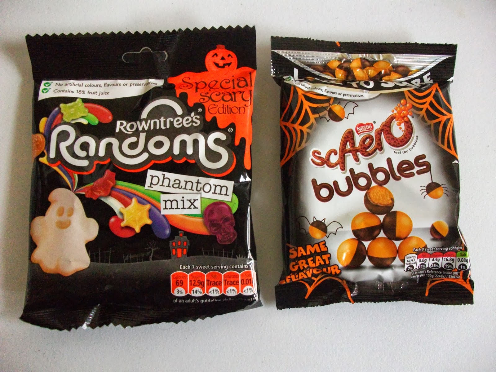 Rowntree's Randoms Phantom Mix & ScAero Bubbles - Nestlé's Halloween ...