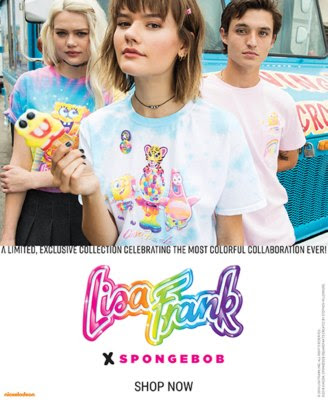 NickALive!: Hot Topic Launches Lisa Frank x SpongeBob SquarePants ...