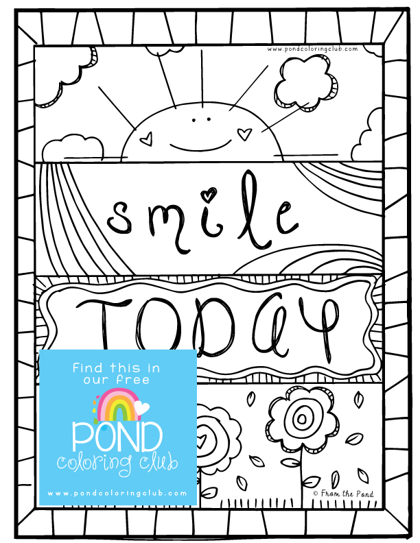Free Happy Coloring Pages | From the Pond