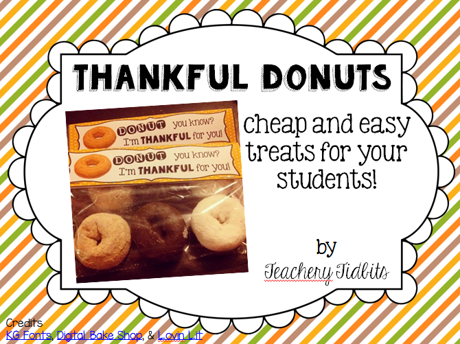 Teachery Tidbits: Thankful Donuts {freebie}